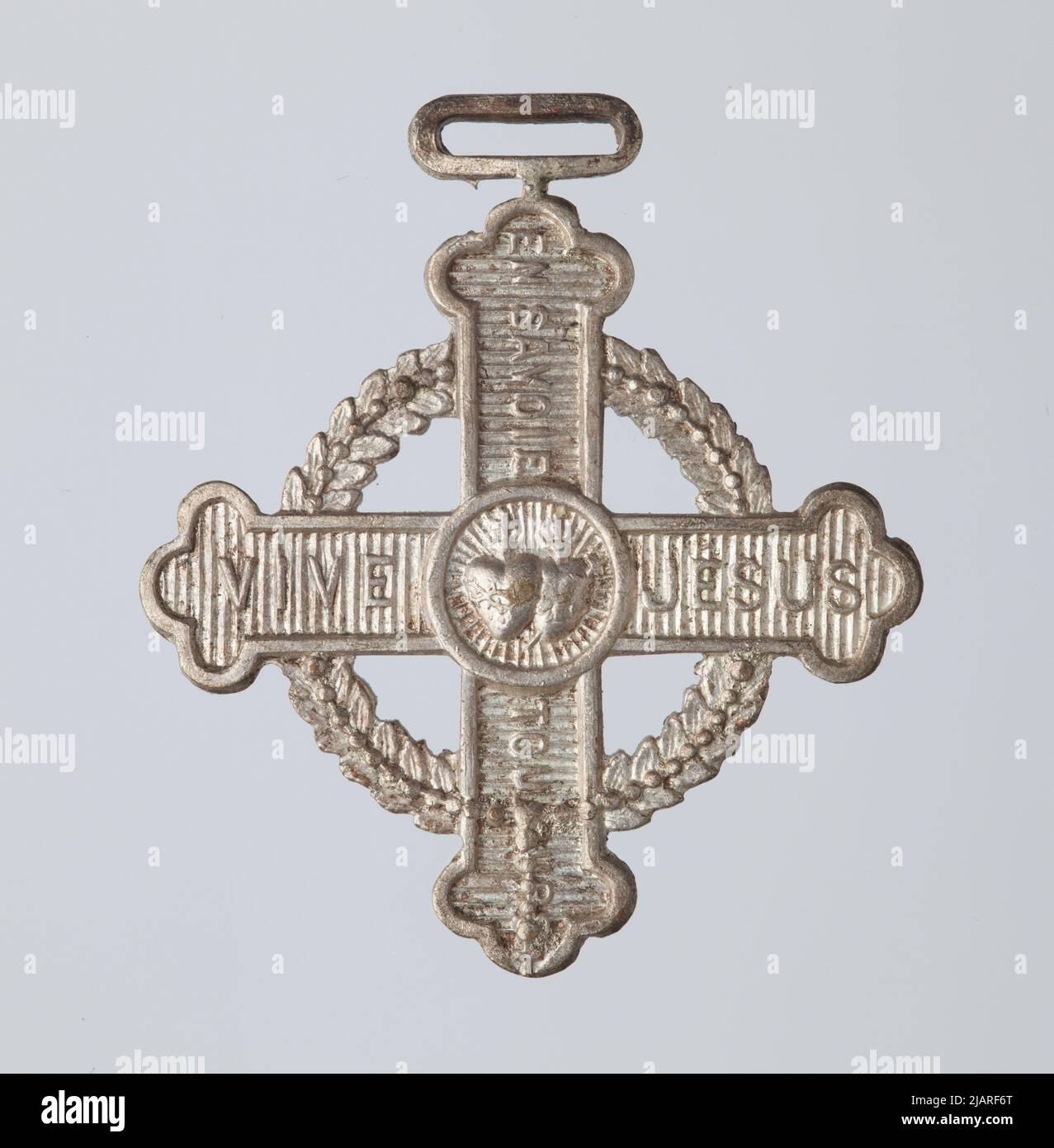 A cross with the Blessed Heart of Jesus and the Immaculate Heart of ...
