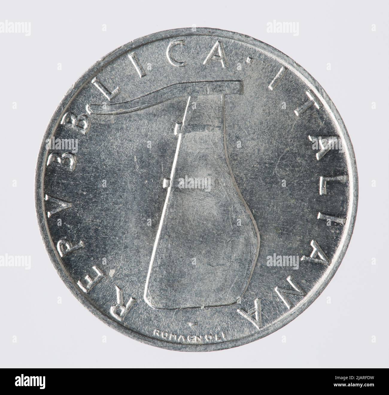 Italy, Italian Republic (1946 ), 5 Lirów, Rome; 1977 Mint of Rome ...