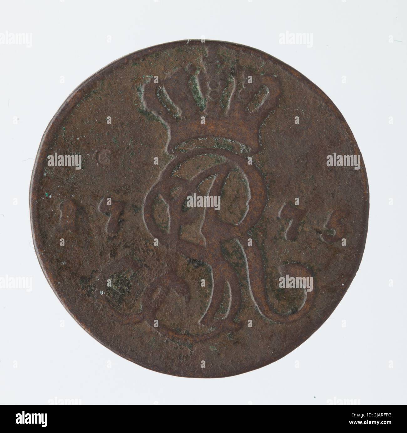 Stanisław August Poniatowski (1764–1795), Crown Penny, Warsaw; 1775 ...