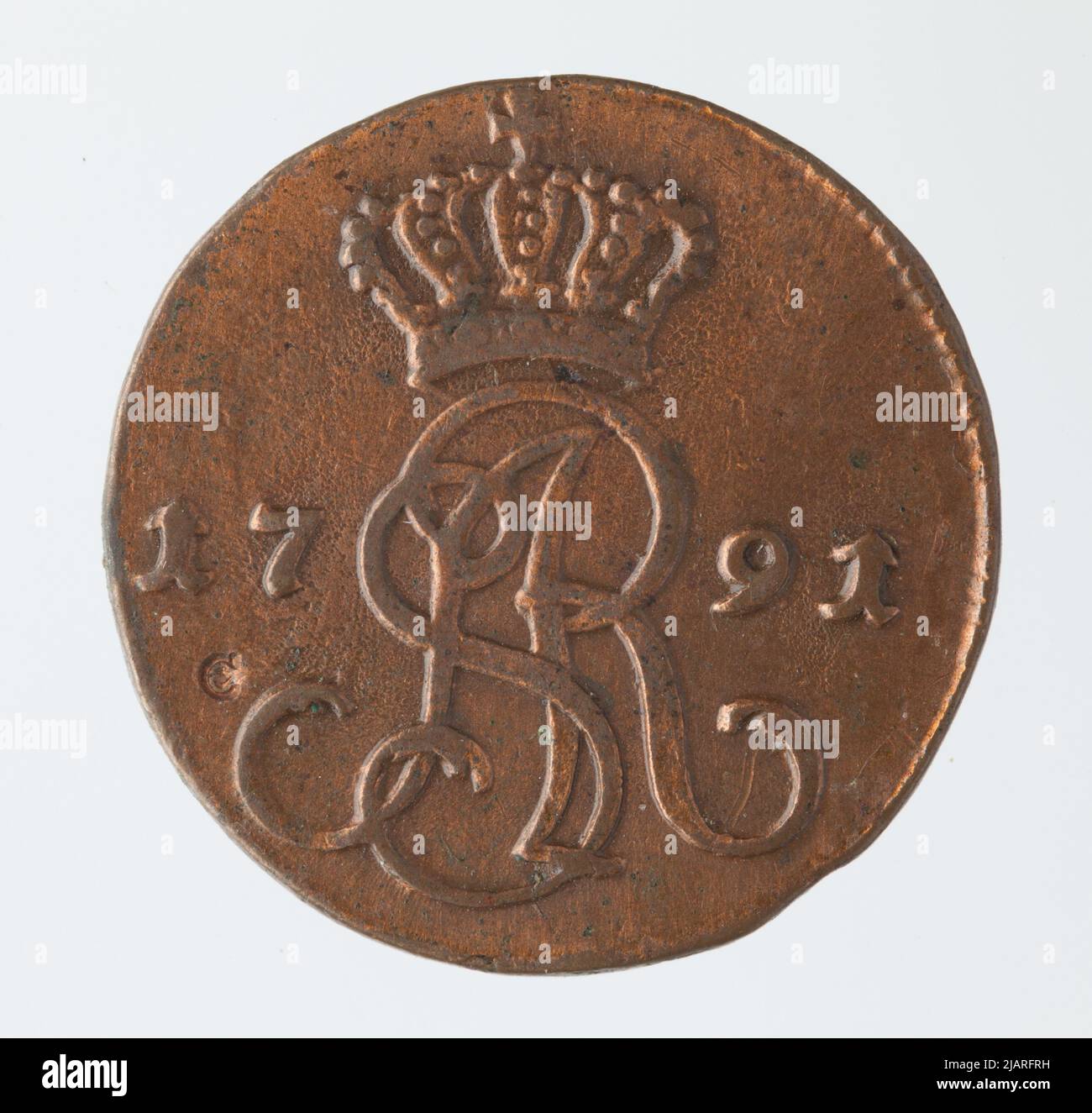 Stanisław August Poniatowski (1764–1795), Crown Penny, Warsaw; 1791 ...