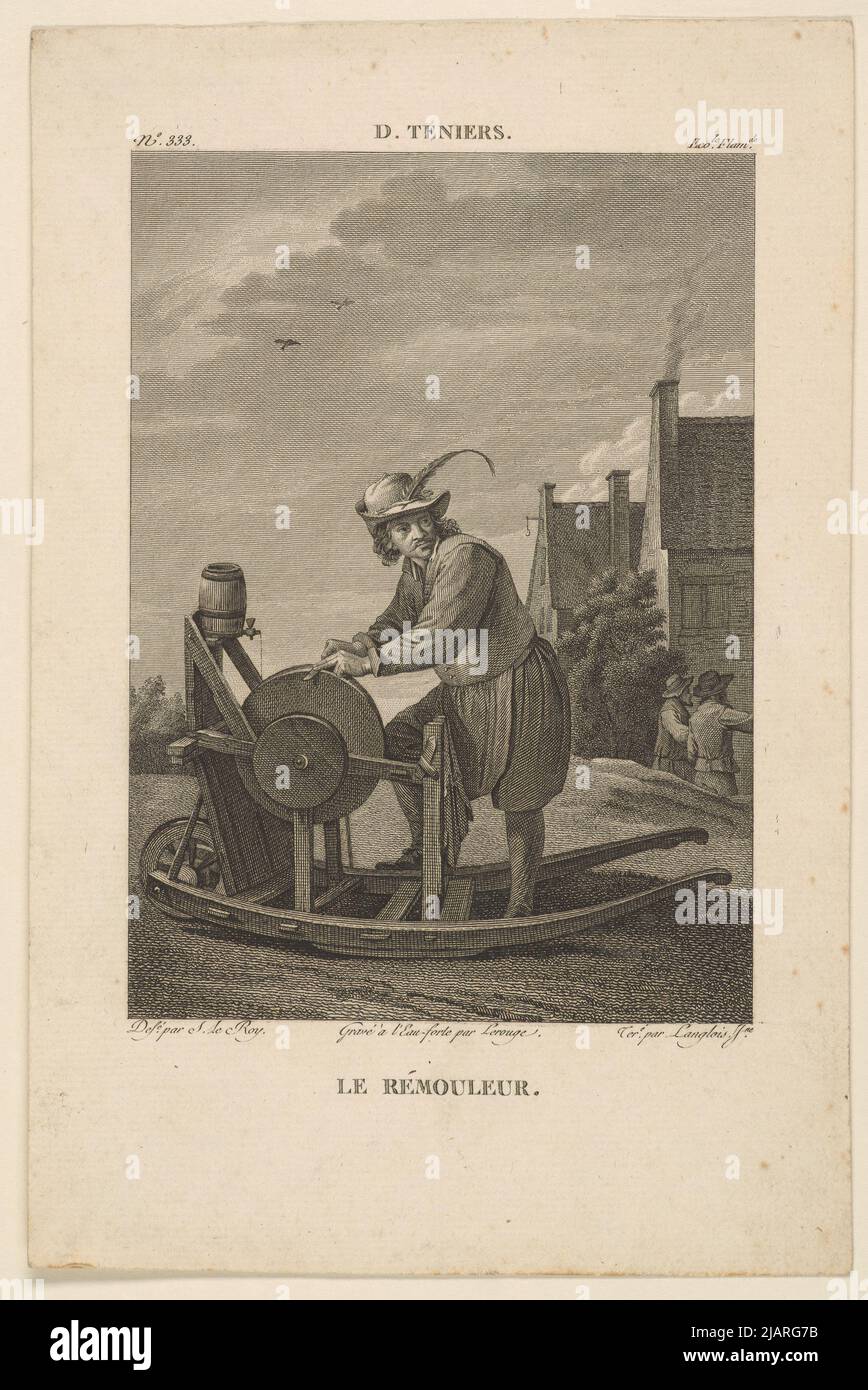Le Remouleur Grinder (According to David Teniers Younger) Lerouge, Jean ...