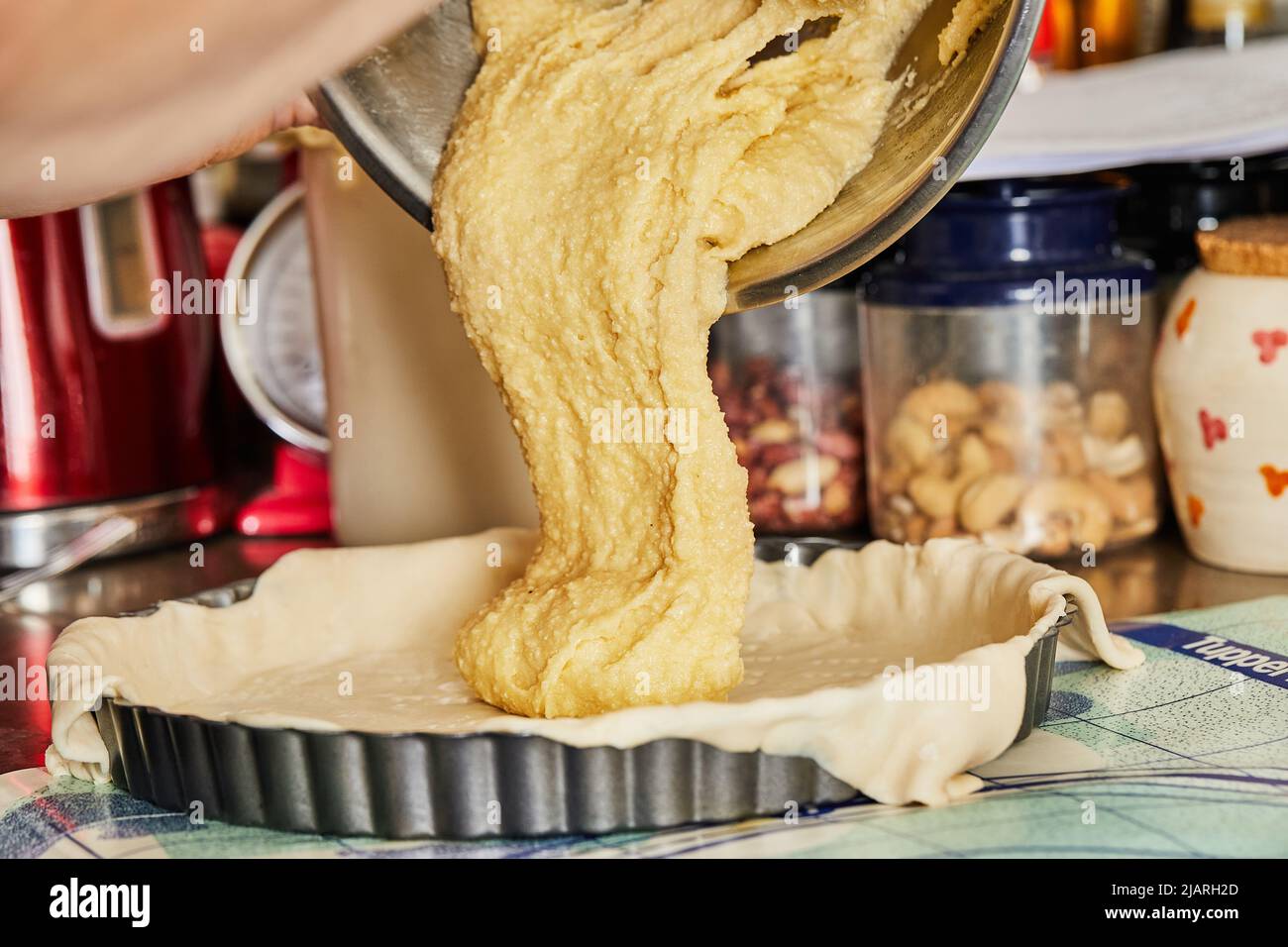 Pastry chef pours dough hi-res stock photography and images - Alamy