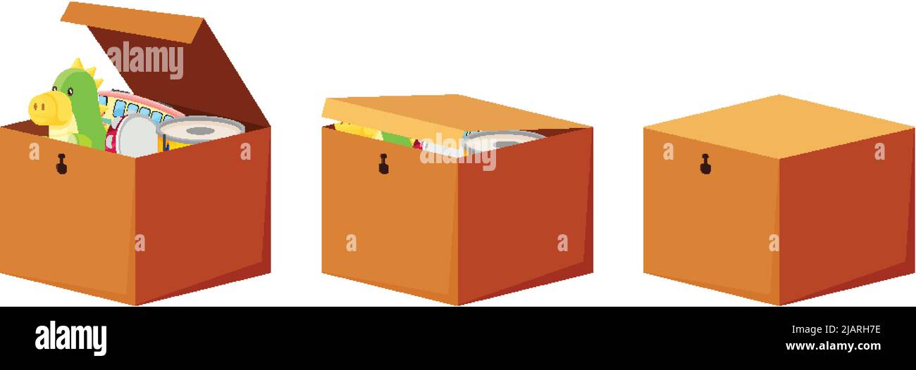 A box full of children toys illustration Stock Vector Image & Art - Alamy