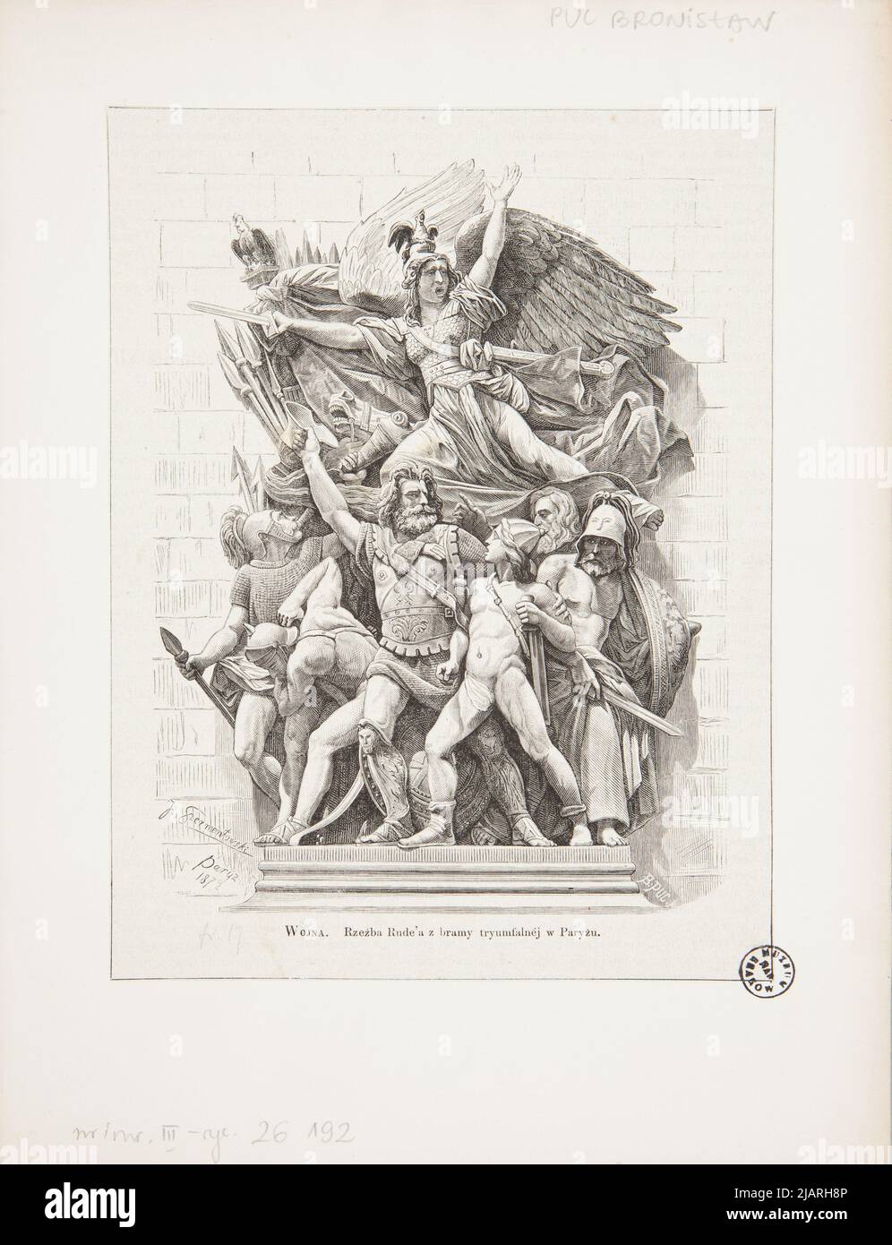 The war according to the sculpture of Francois Rude was drawn by Józef ...
