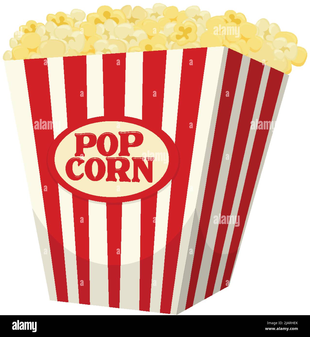 Popcorn box isolated on white background illustration Stock Vector ...