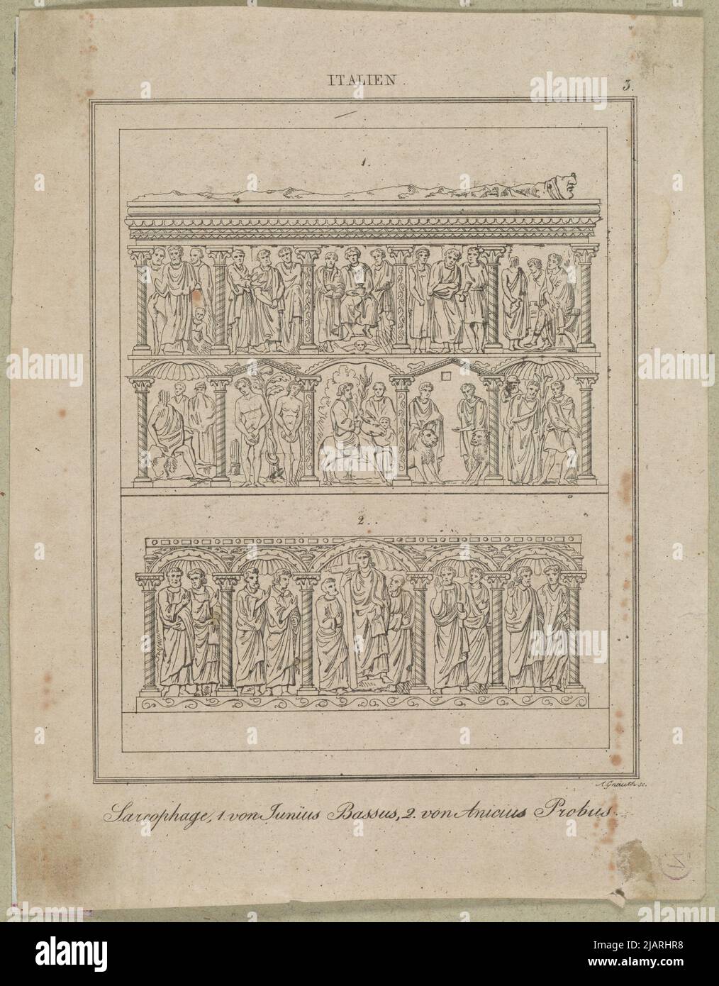 Late Control Tombstones: Junius Bassus and Ancius Probus Illustration ...
