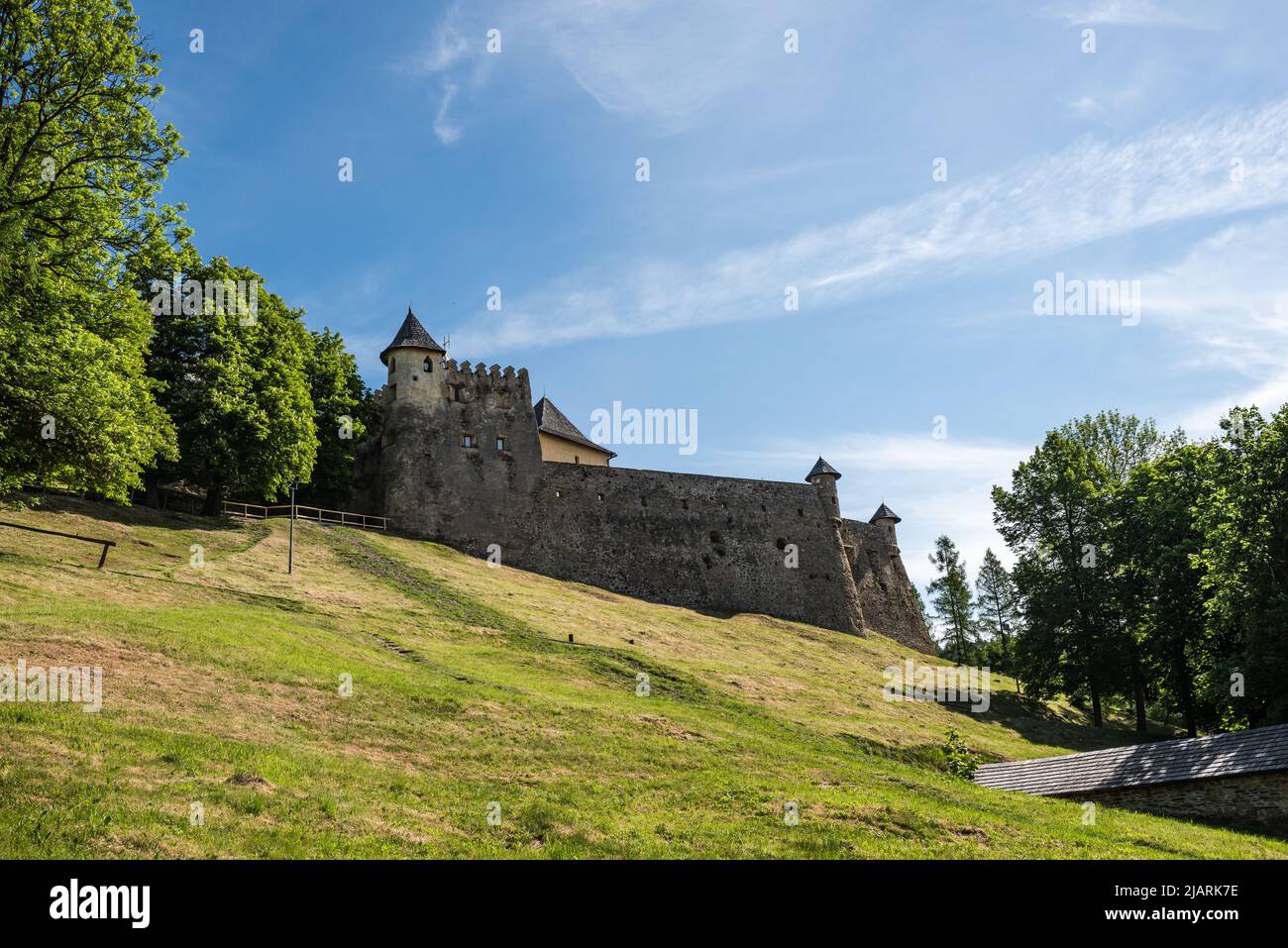 Stara Lubovna Castle in Slovakia. Exterior of open air museum, Slovak ...