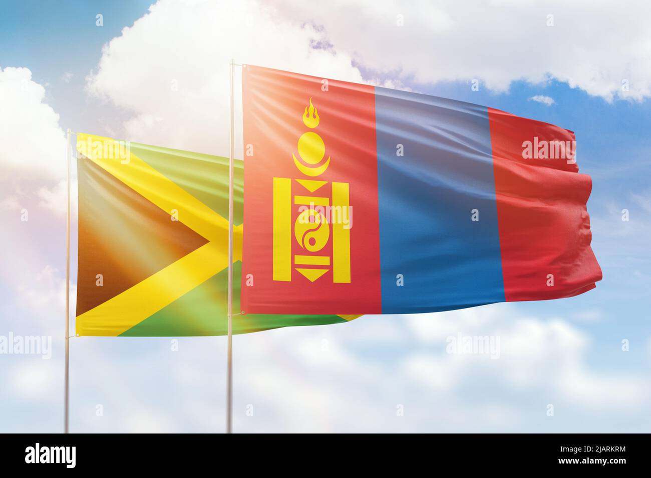 Mongolia jamaica flag hi-res stock photography and images - Alamy