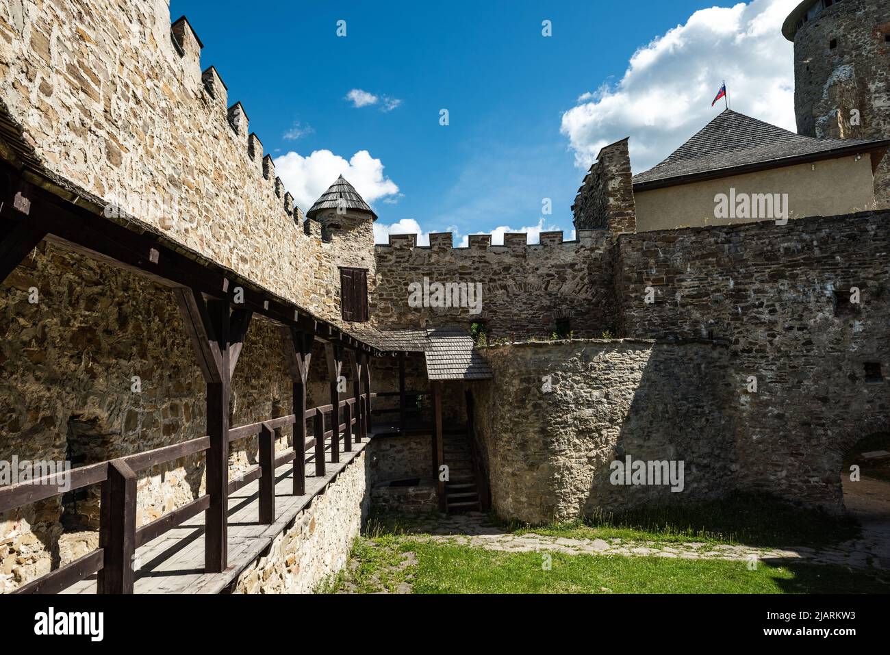 Stara Lubovna Castle in Slovakia. Exterior of open air museum, Slovak ...