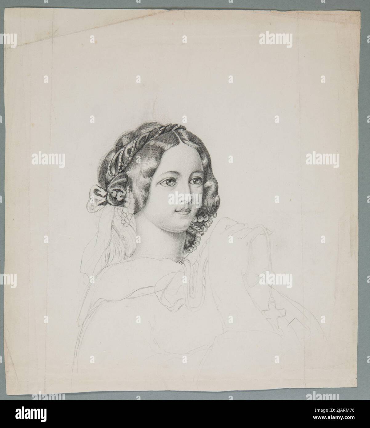 Sketch of the bust of a young woman unknown Stock Photo - Alamy