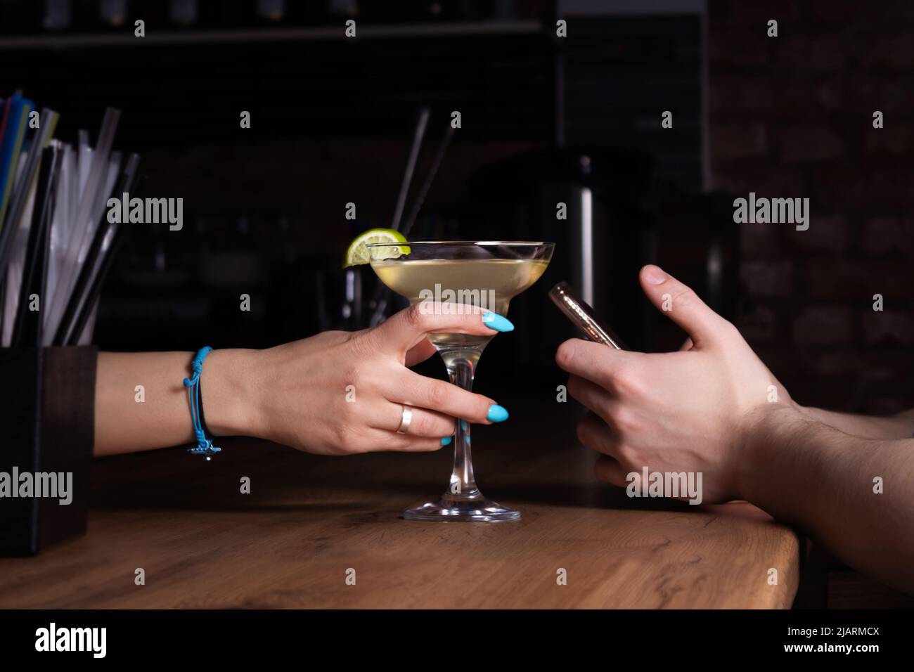 Close up bartender hands hi-res stock photography and images - Alamy