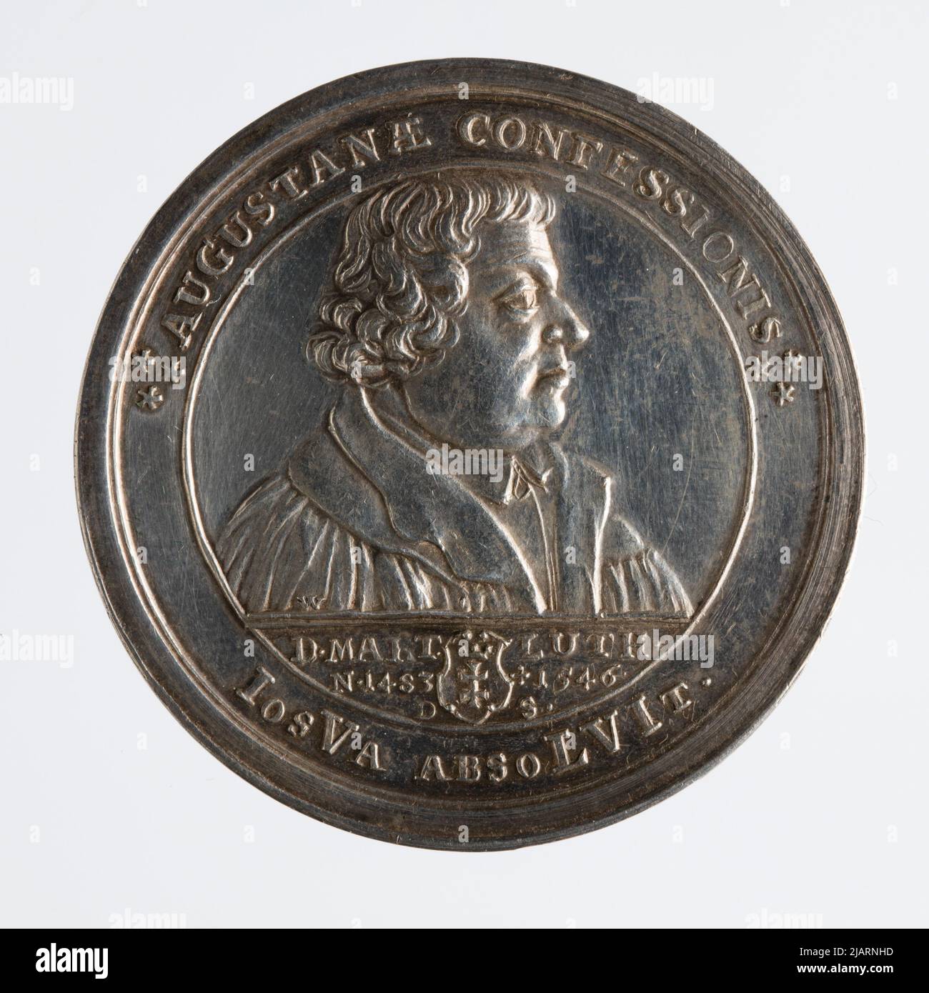 Marcin Luther and Jan Hus, a medal commemorating the 200th anniversary ...