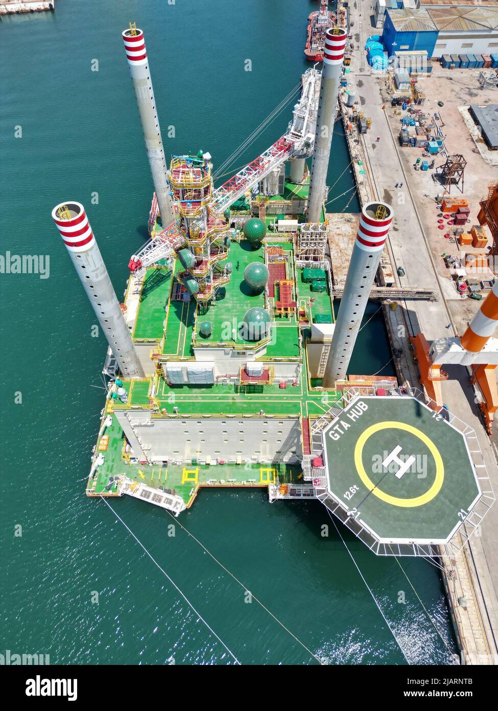 YANTAI, CHINA - JUNE 1, 2022 - GTA Hub QU, a high-end jack-up living ...