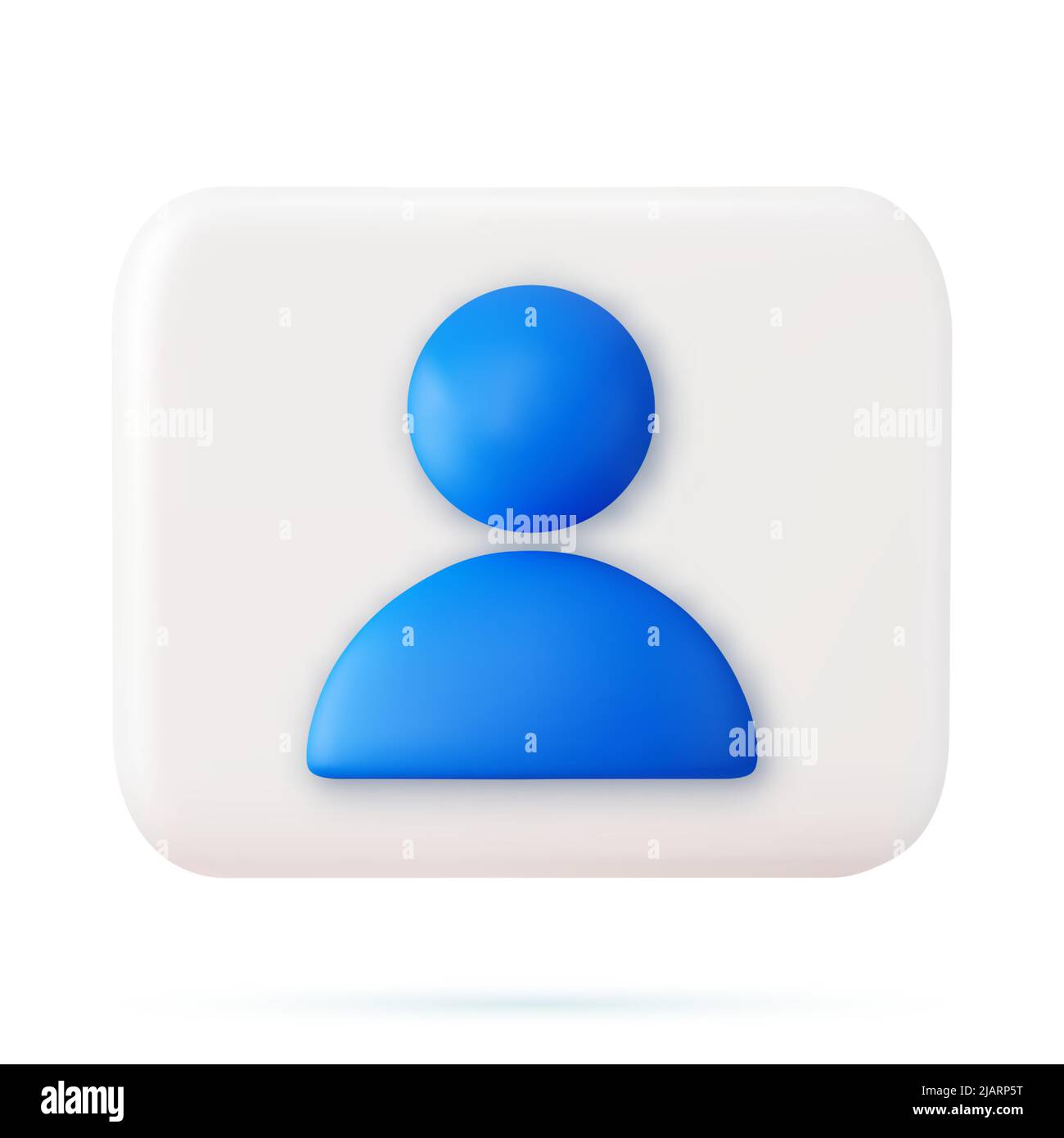 3d square white icon button person Stock Vector Image & Art - Alamy