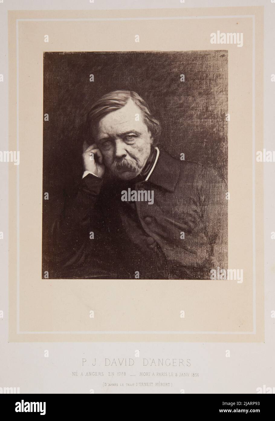 Pierre Jean David d'Angers sculptor (*1788 +1856) according to the oil ...