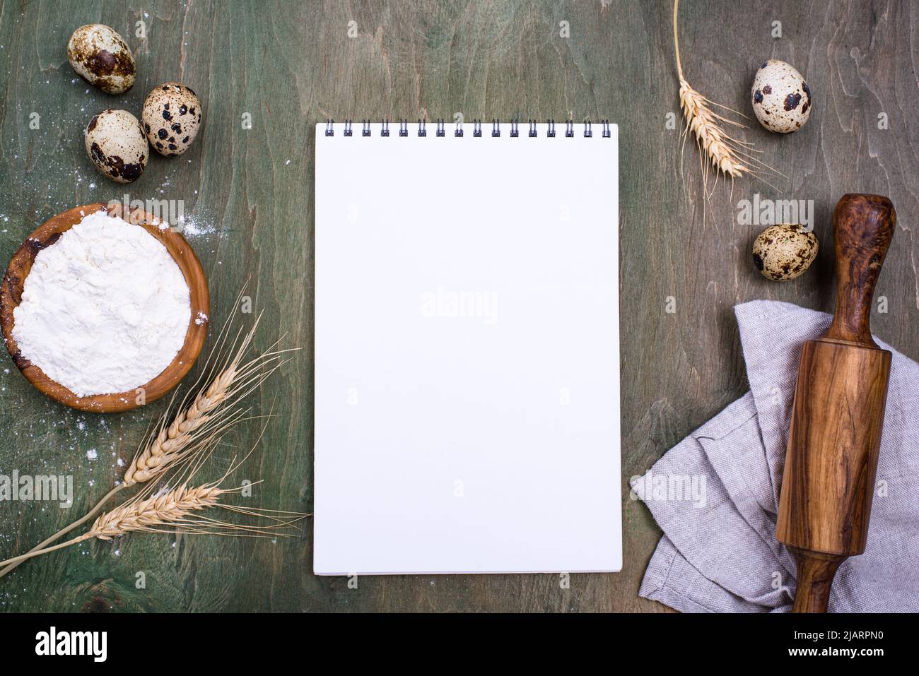 Baking concept with rolling pin Stock Photo - Alamy