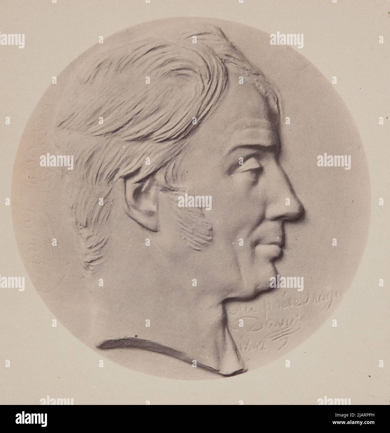 Medallion creator Pierre Jean David d'Angers Stock Photo - Alamy