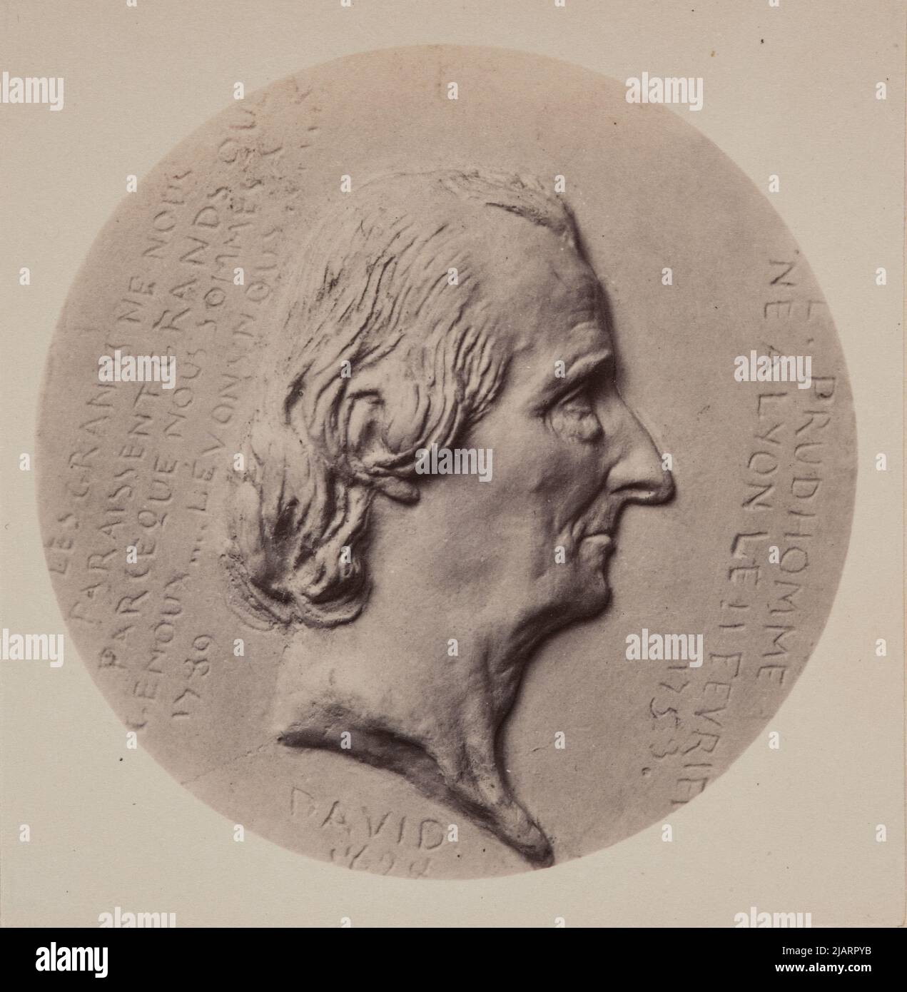 Medallion creator Pierre Jean David d'Angers Stock Photo - Alamy