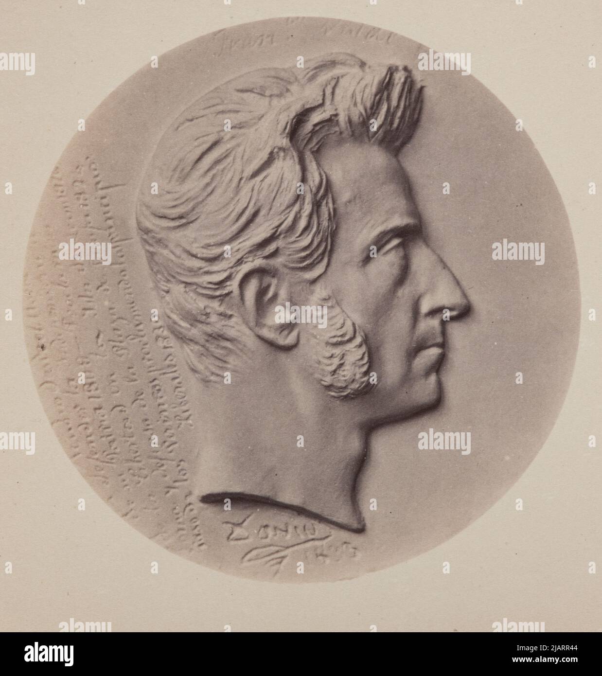 Medallion creator Pierre Jean David d'Angers Stock Photo - Alamy