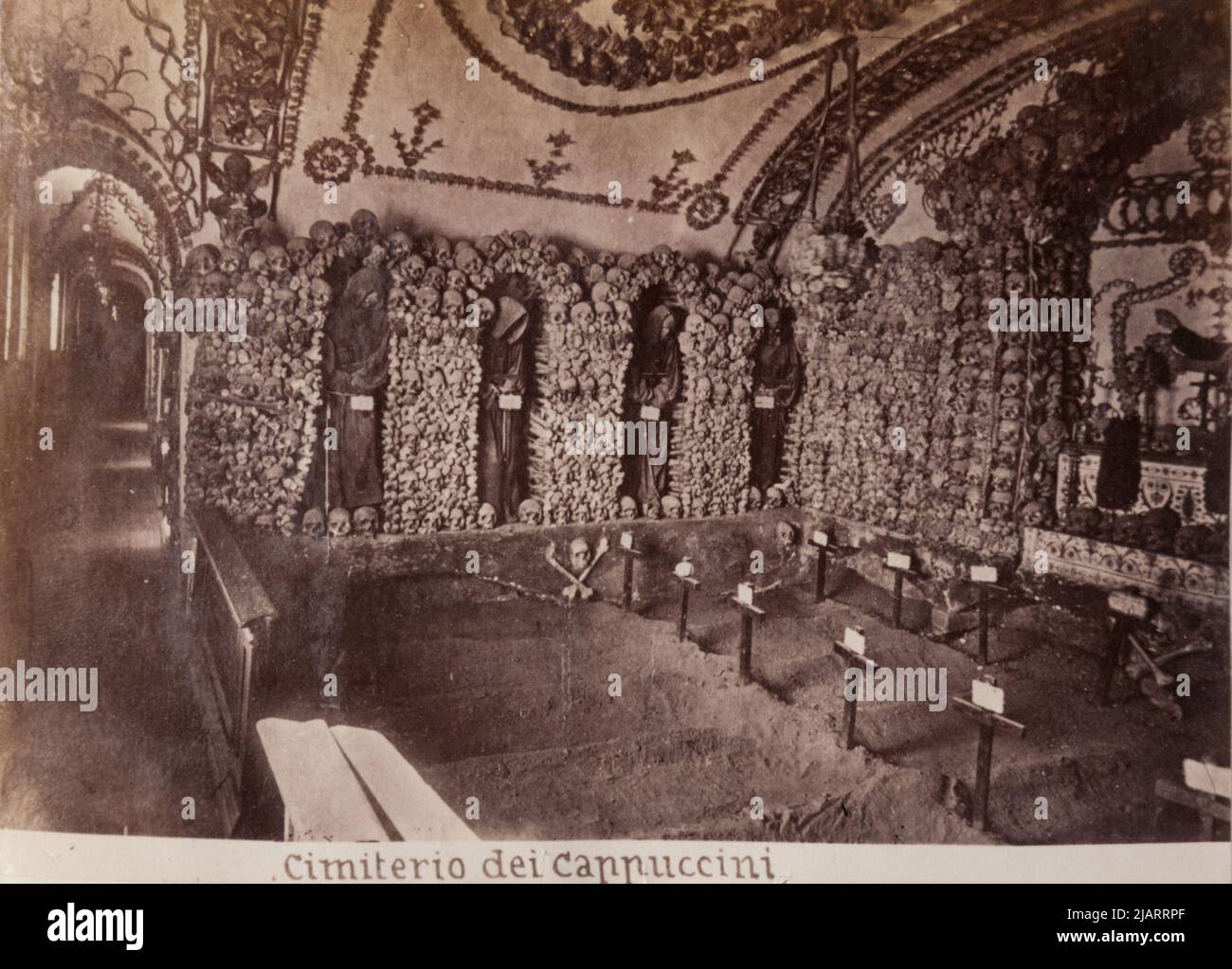 ROME The Capuchin Church crypt Summer, Giorgio (Georg) (1834 1914 Stock ...