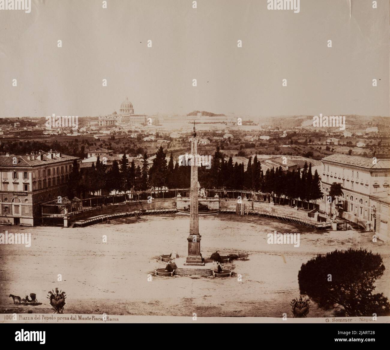 Rome Piazza del Popolo View from Monte Pincio Summer, Giorgio (Georg ...