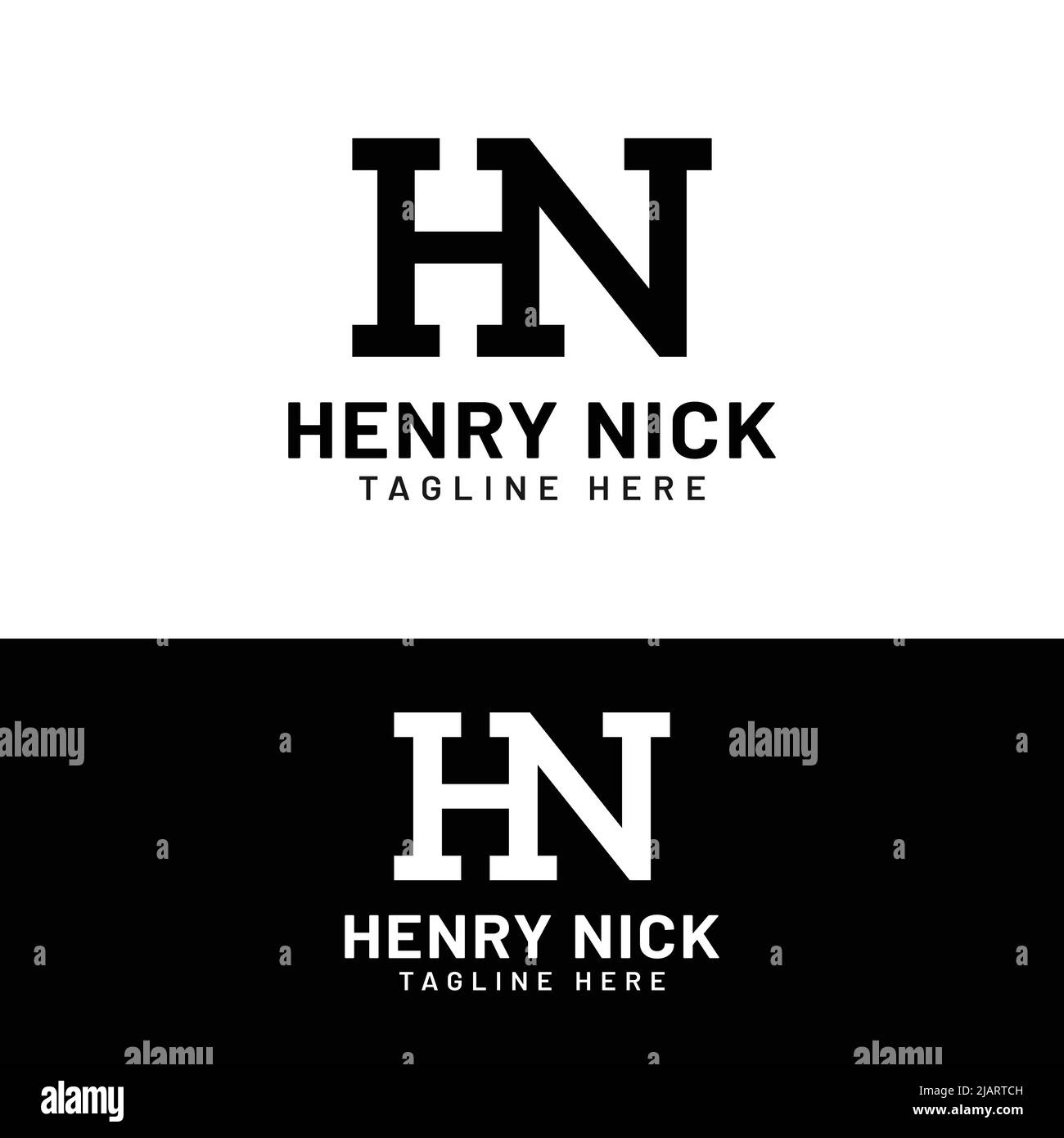 Letter hn logo hi-res stock photography and images - Alamy