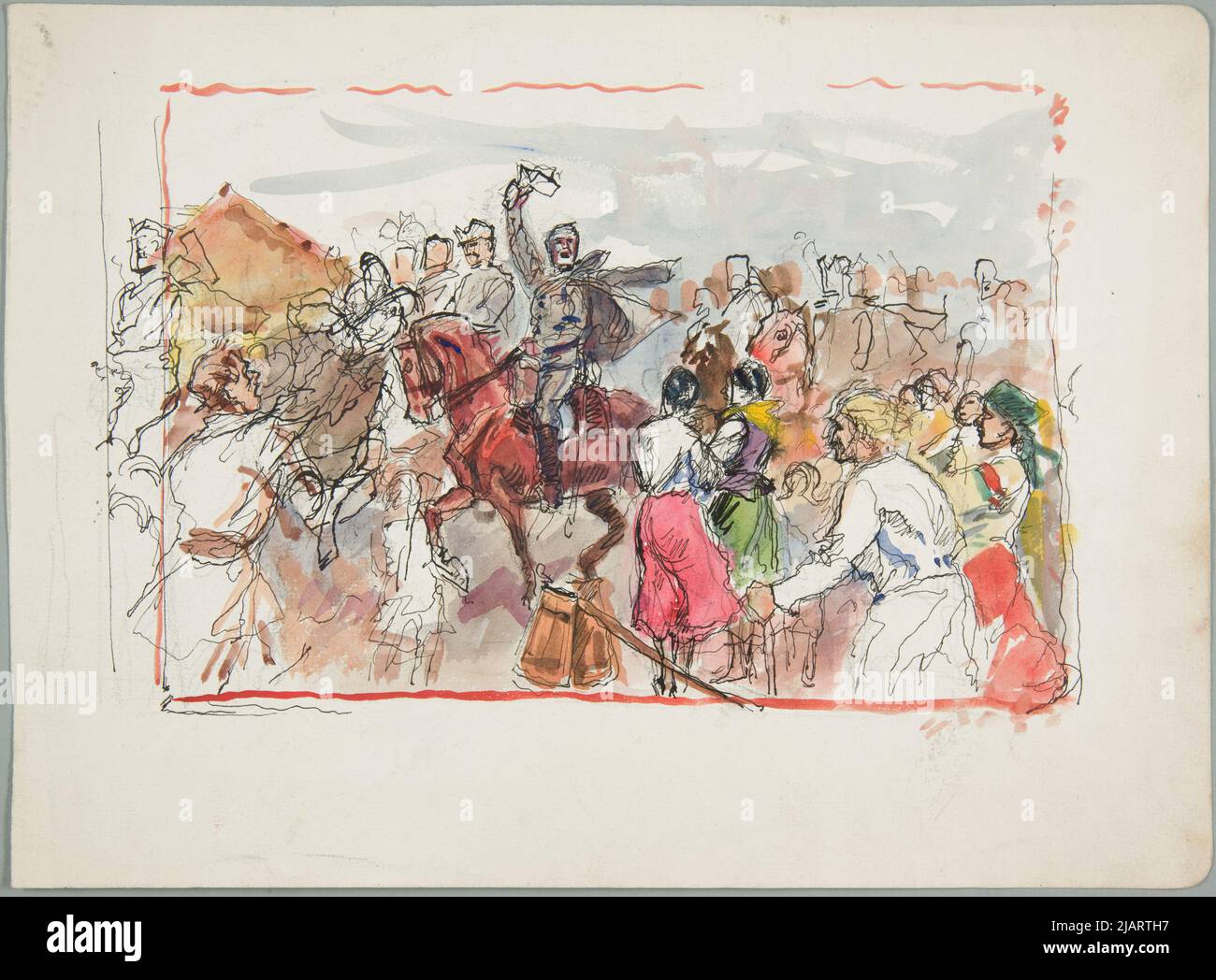 Double sided drawing; Recto: Department of Soldiers of the Ukrainian ...