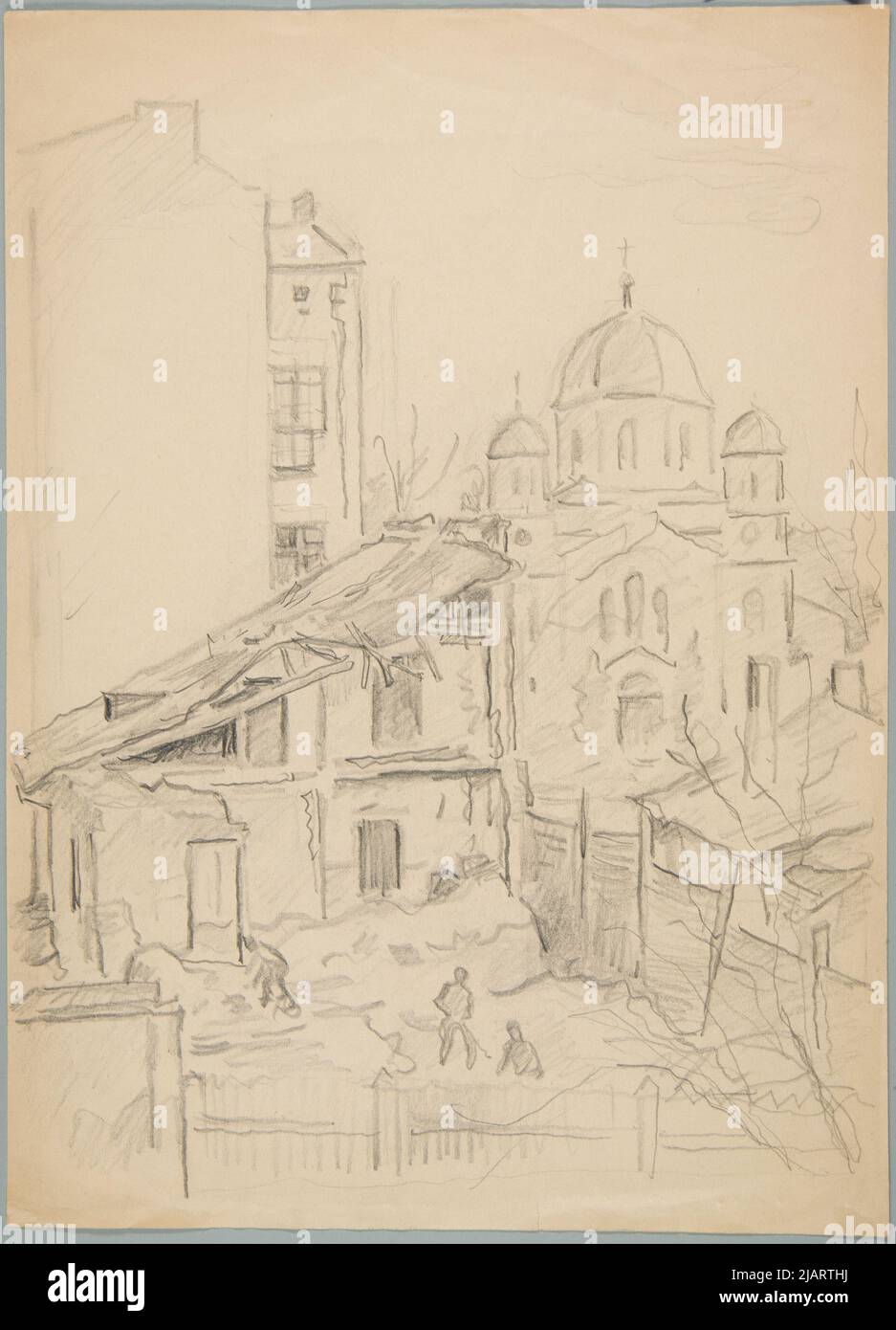 Urban landscape with the church Ivanec ', Ivan (1893 1946 Stock Photo ...