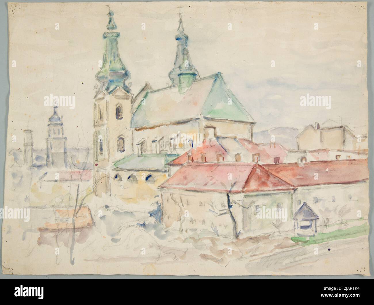 Lviv a city landscape with the Visitation Church of the Blessed Virgin ...