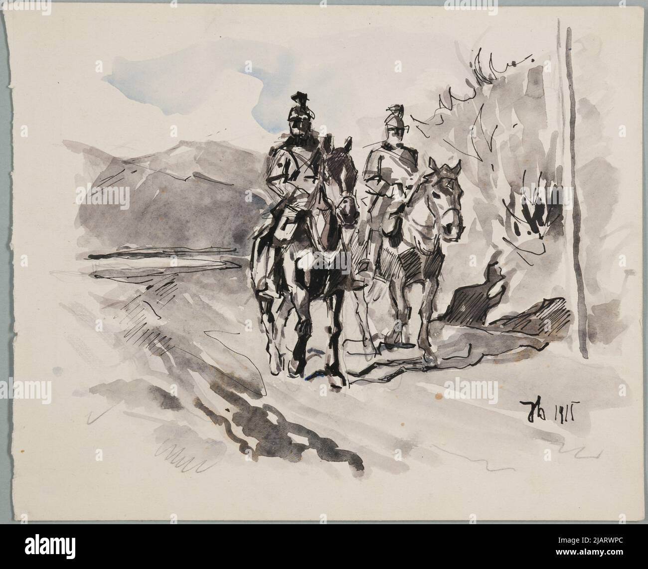 German Uhlans on horses Ivanec ', Ivan (1893 1946 Stock Photo - Alamy