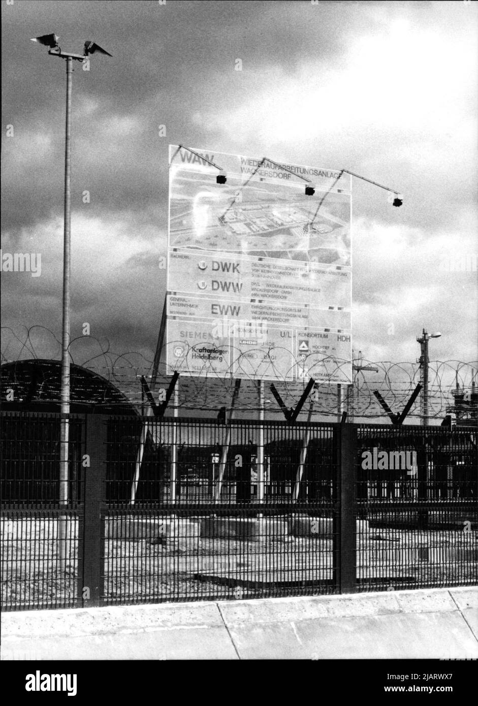 Eine Abbildung eines Plans der Wiederaufbereitungsanlage in Wackersdorf ...