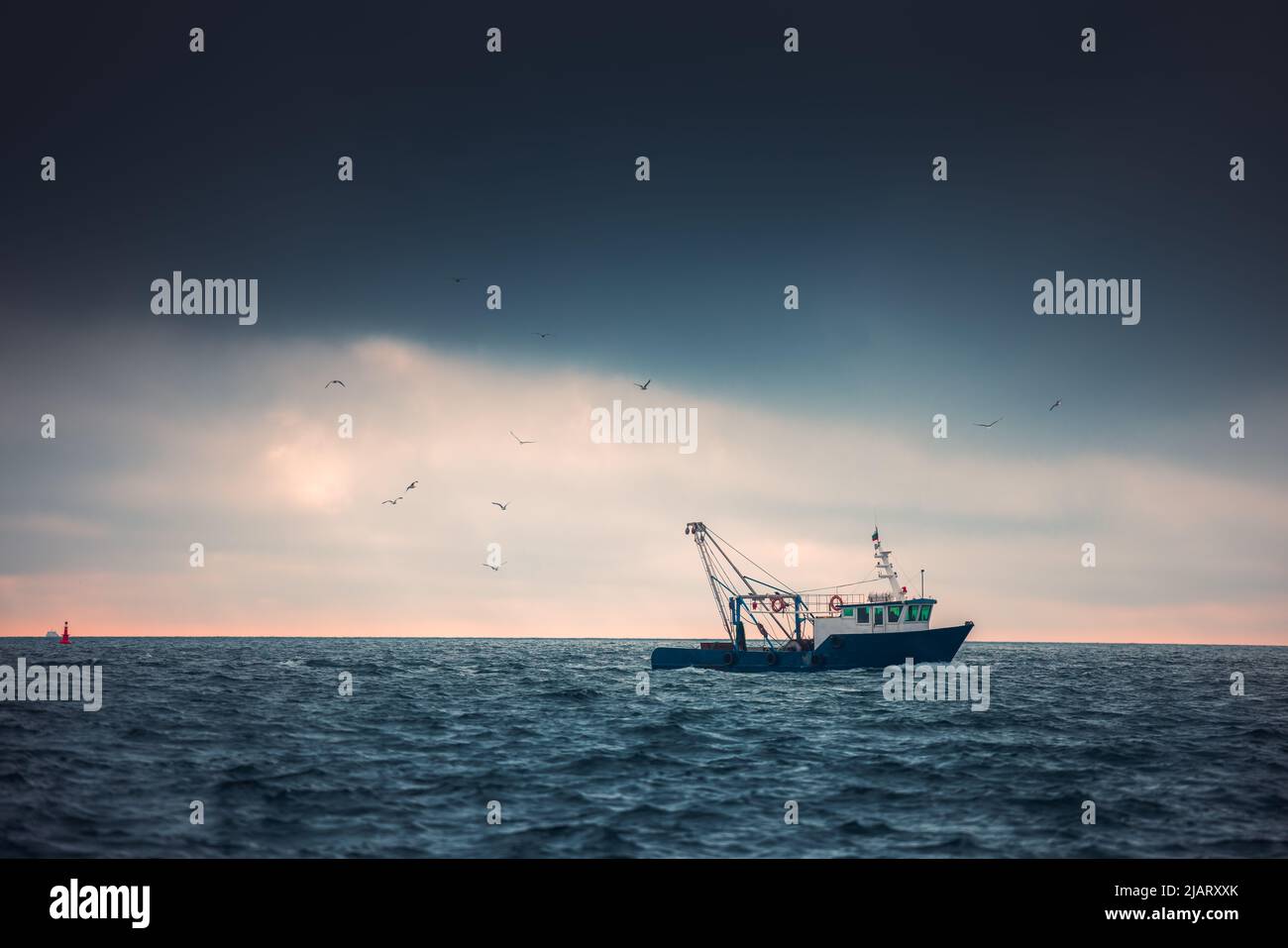 Fisherman in sailing boat hi-res stock photography and images - Alamy