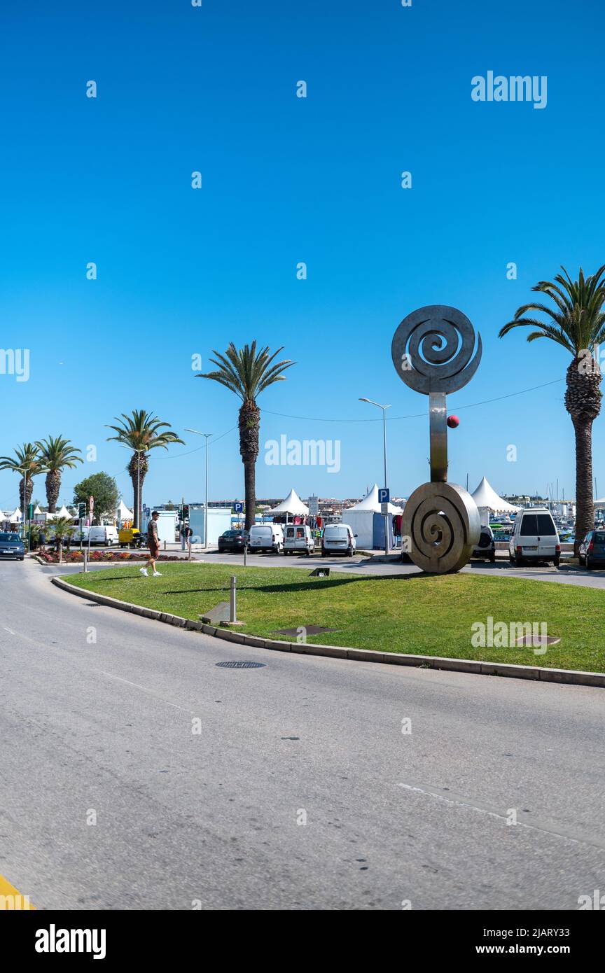 Lagos, Portugal. 2022 May 06 . Panorama of the promenade of the tourist ...