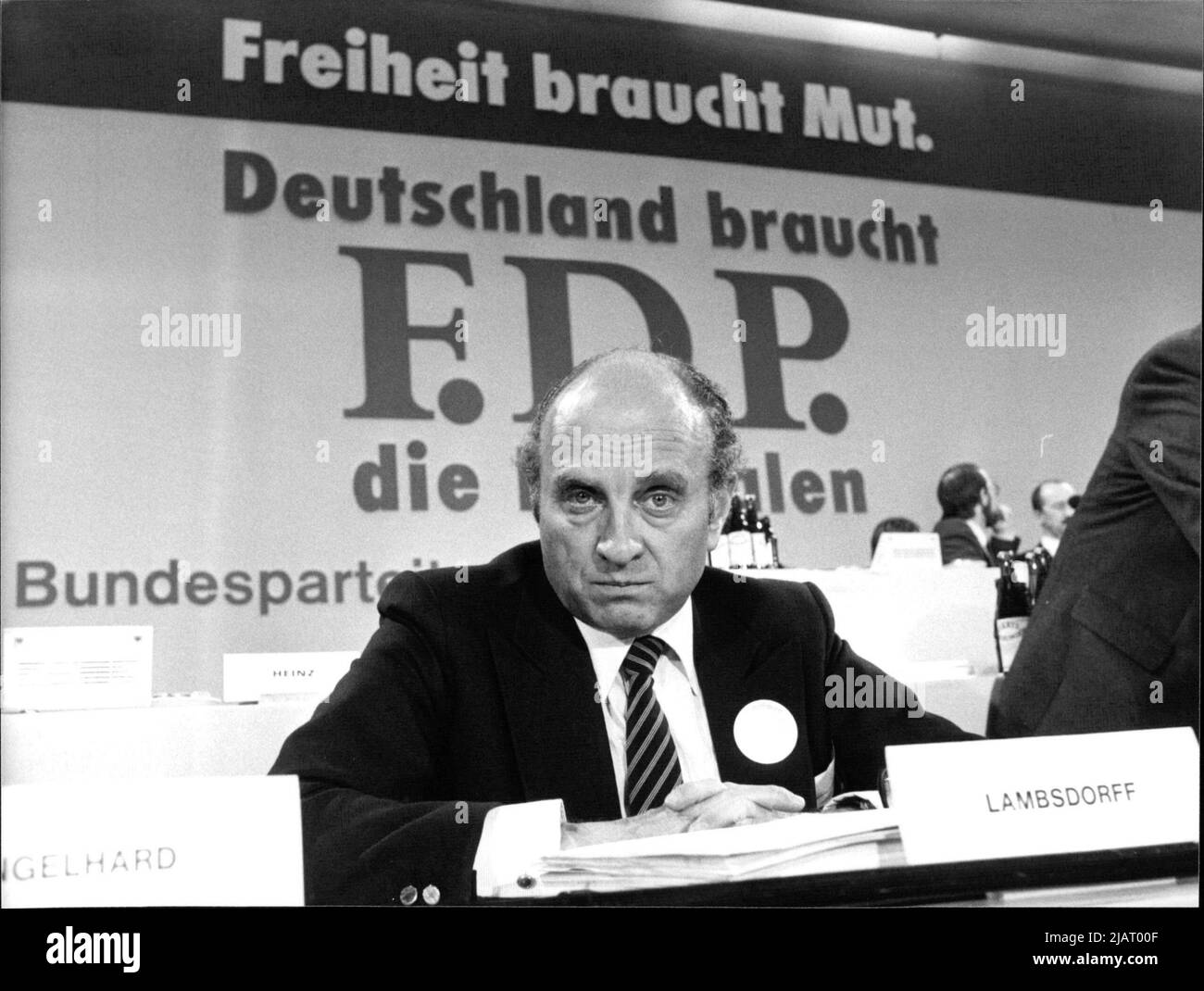 FDP-Politiker Otto Graf Lambsdorff, ehemaliger Bundesminister für ...