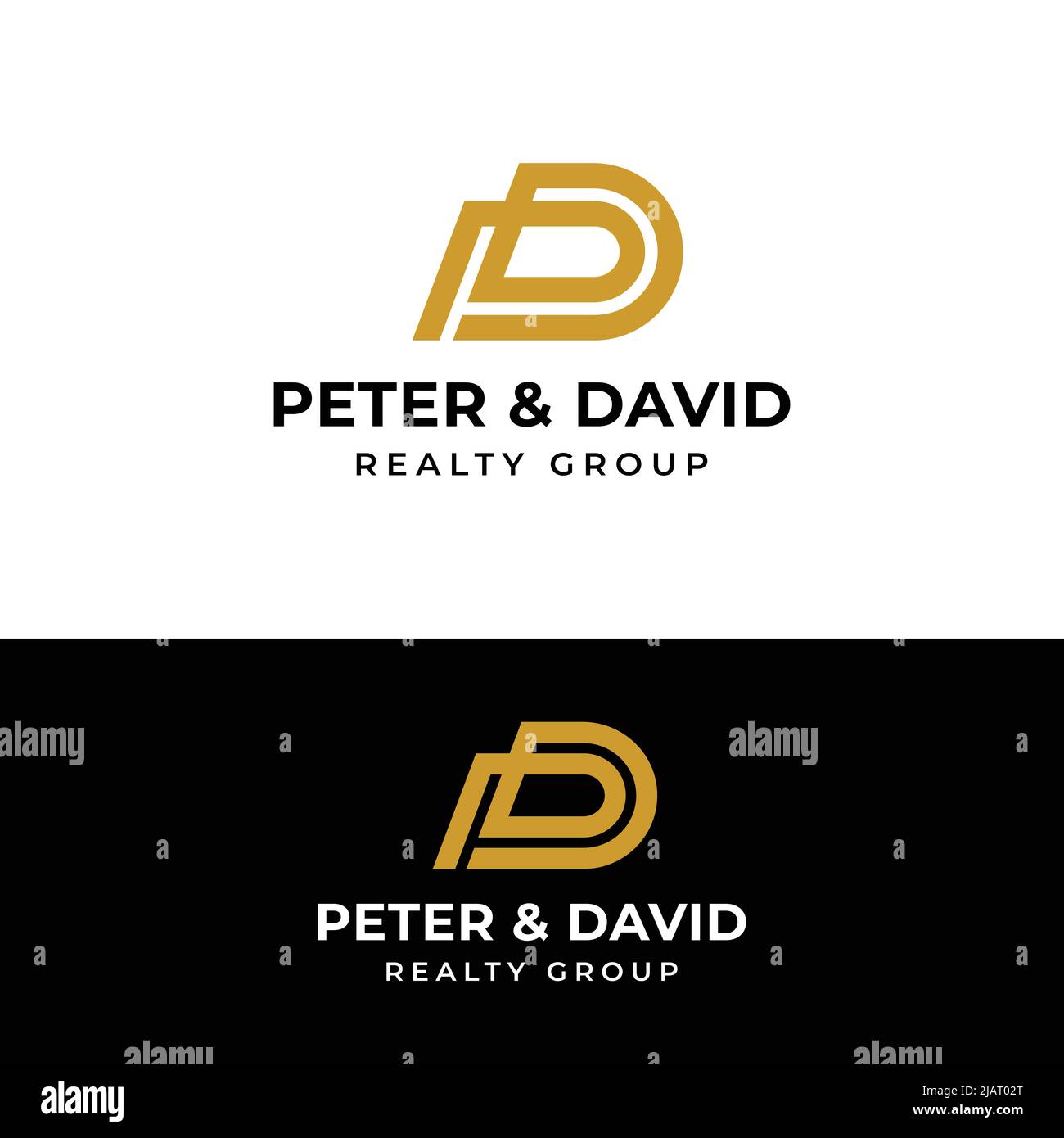 P D PD DP Letter Monogram Initial Logo Design Template. Suitable for ...