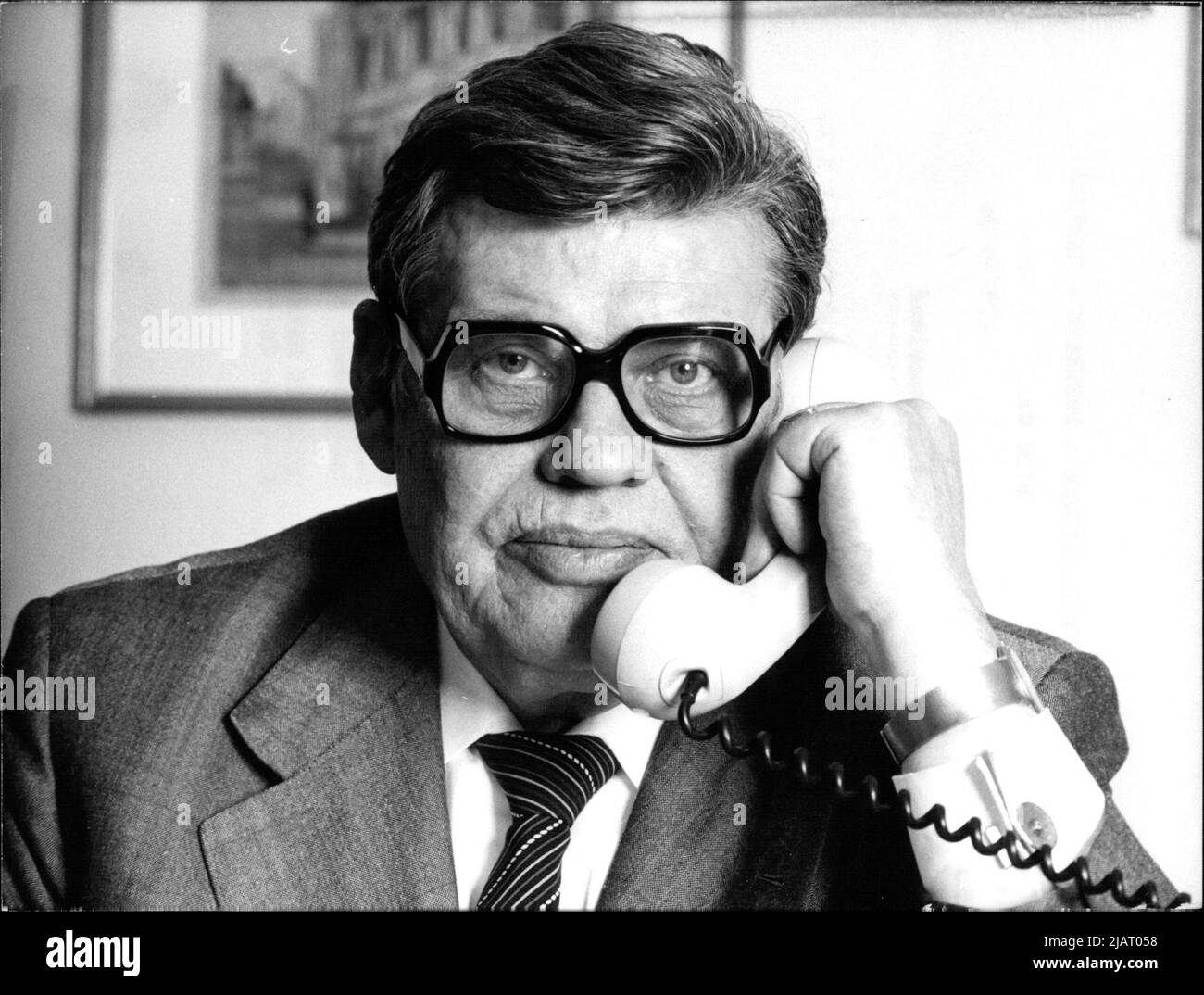 Ein Bild von Hanns Martin Schleyer, dem Präsidenten der deutschen ...