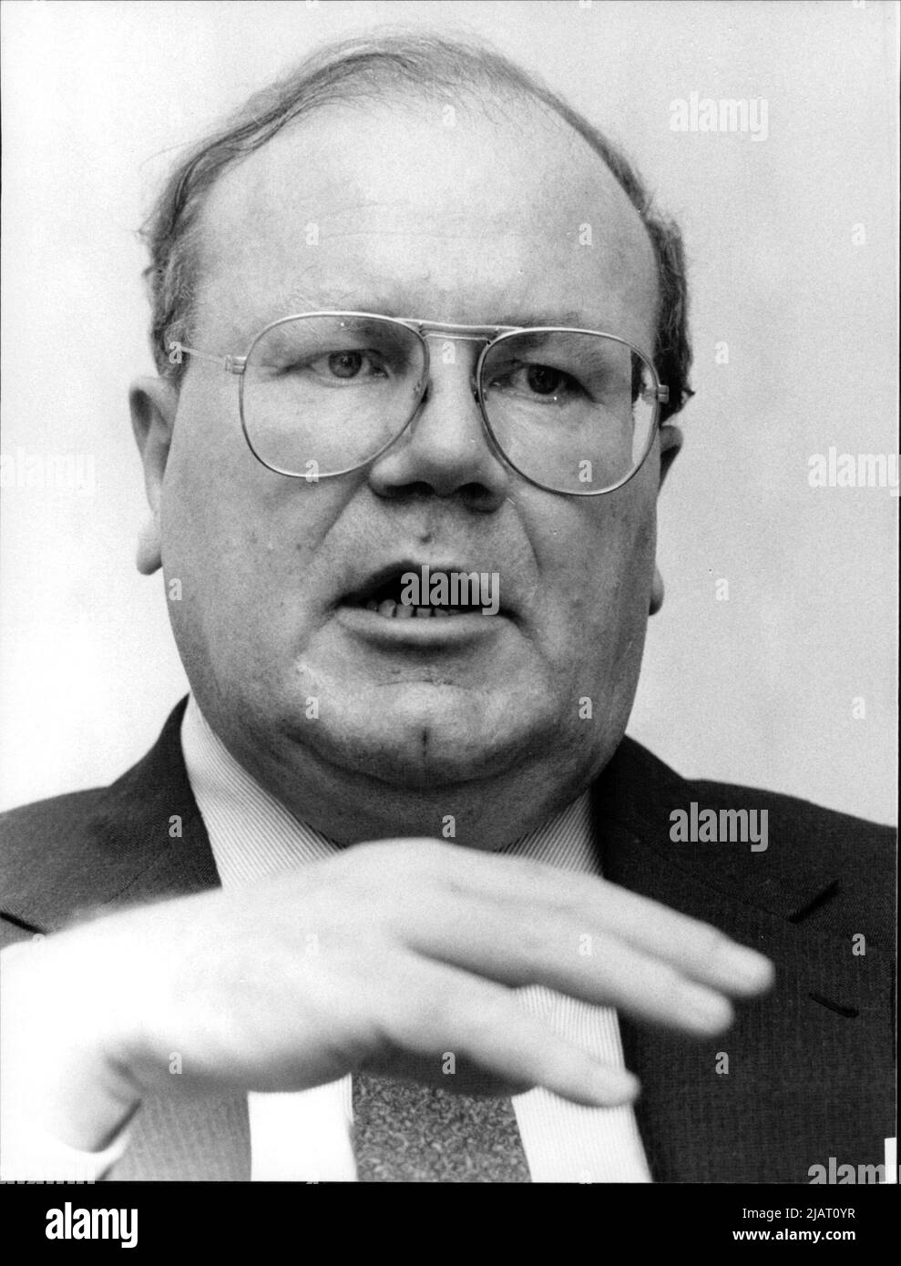 Bundeswirtschaftsminister und FDP-Vorsitzender Martin Bangemann bei ...