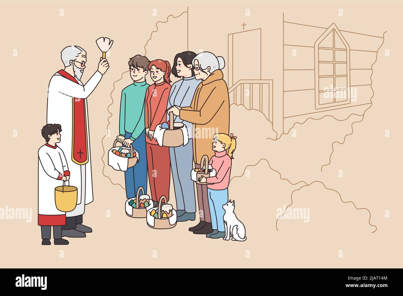 Catholic holy water blessing Stock Vector Images - Alamy