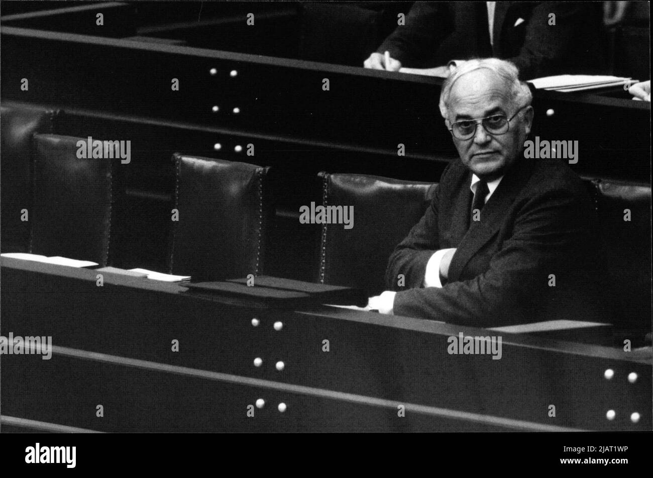 Portrait des Bundestagspräsidenten Dr. Rainer Barzel im Bundestag Stock ...