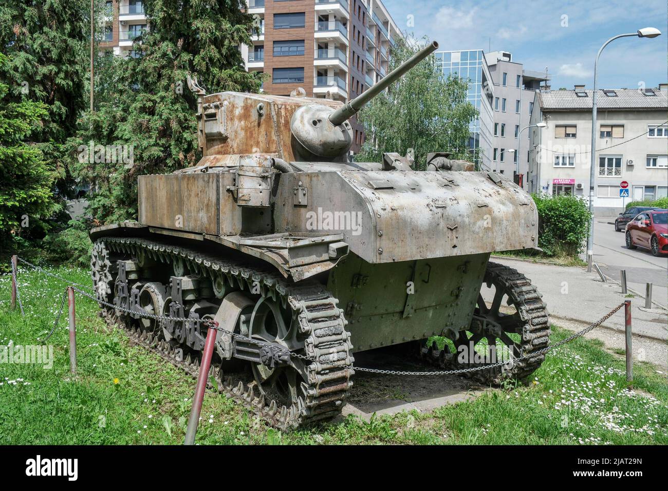 Banja Luka, Bosnia and Herzegovina – May 2022: M3 Stuart Tank in front ...