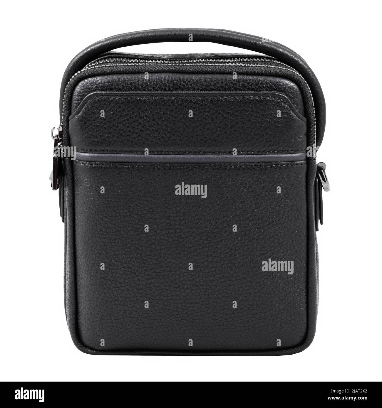 Black leather wallet back view isolated on white background Stock Photo ...