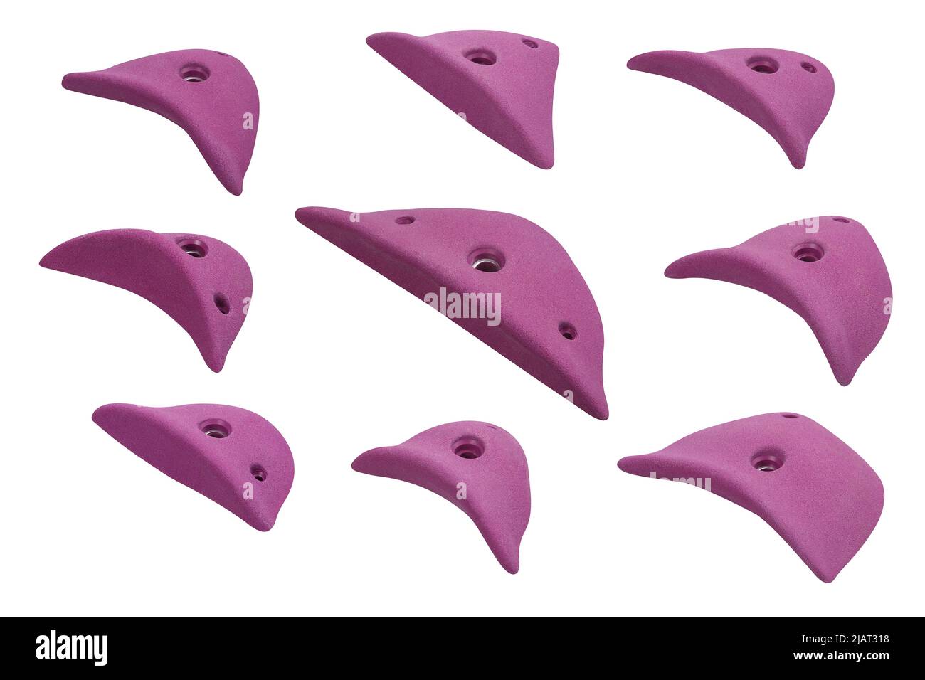 Set of Rock Climbing Grips for indoor outdoor playground isolated on ...