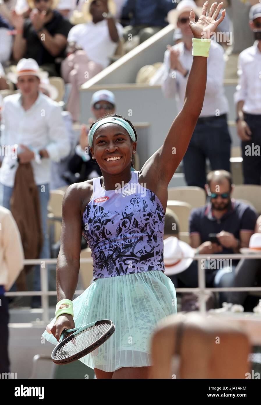 May 31, 2022, Rome, France: Coco Gauff of USA celebrates her victory ...