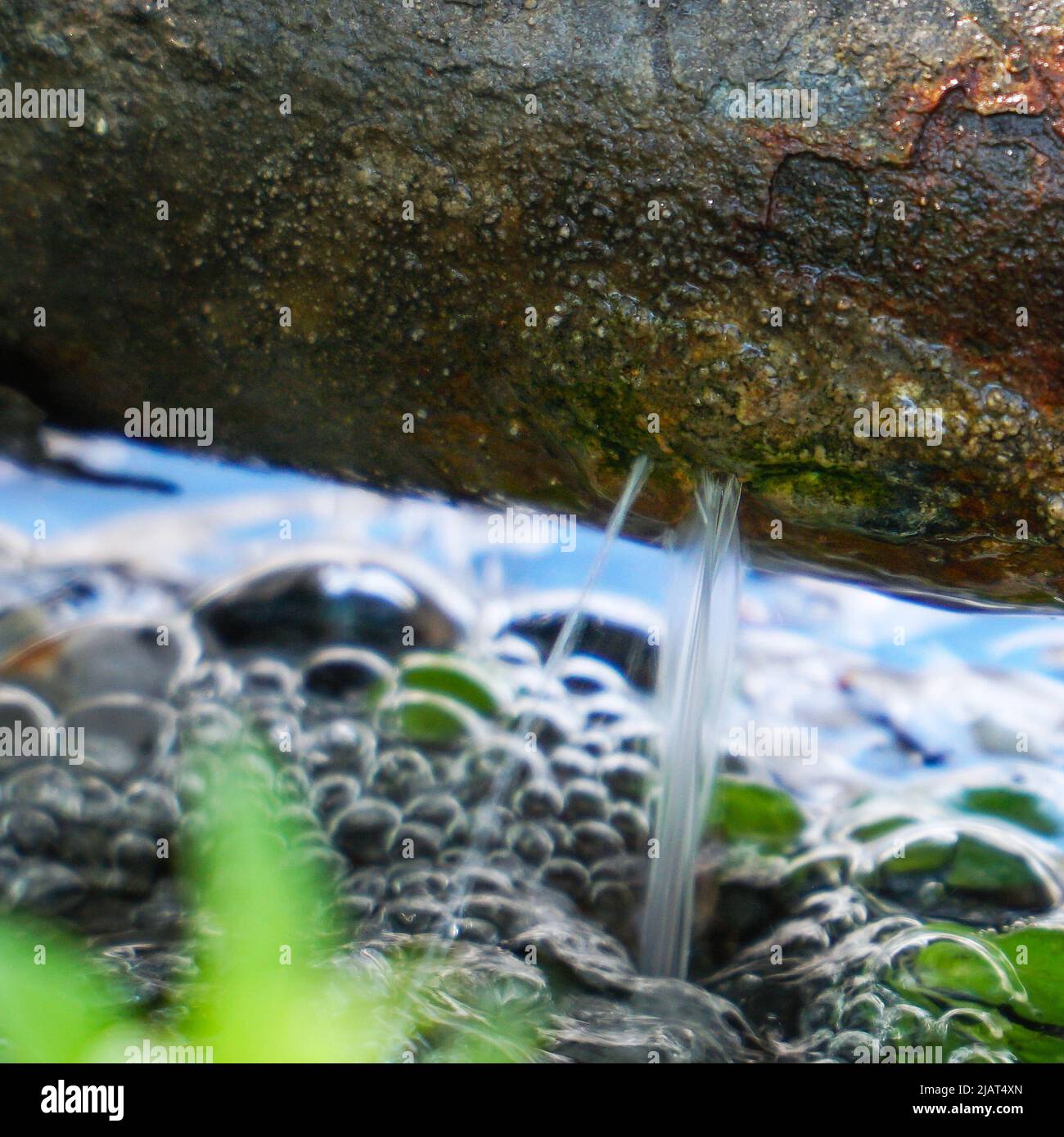 Water leak or breakthrough rusty pipe Stock Photo - Alamy