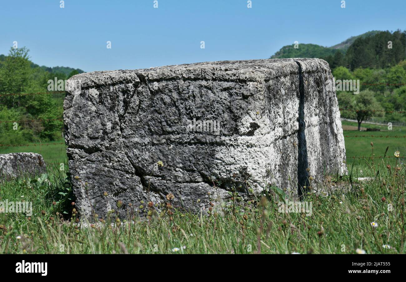 Borci, Konjic, Bosnia and Herzegovina - May 2022: medieval tombstones ...