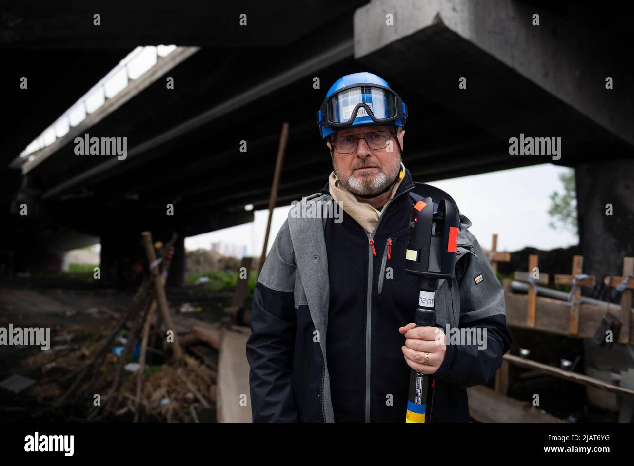 Irpin, Ukraine. 30th May, 2022. French 3D data collection specialist ...