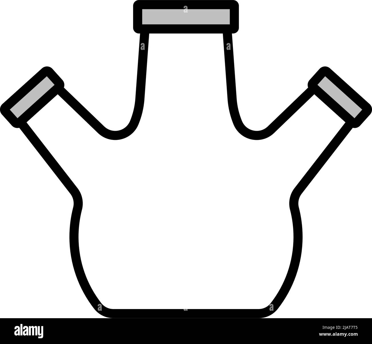 Icon Of Chemistry Round Bottom Flask Editable Bold Outline With Color Fill Design Vector