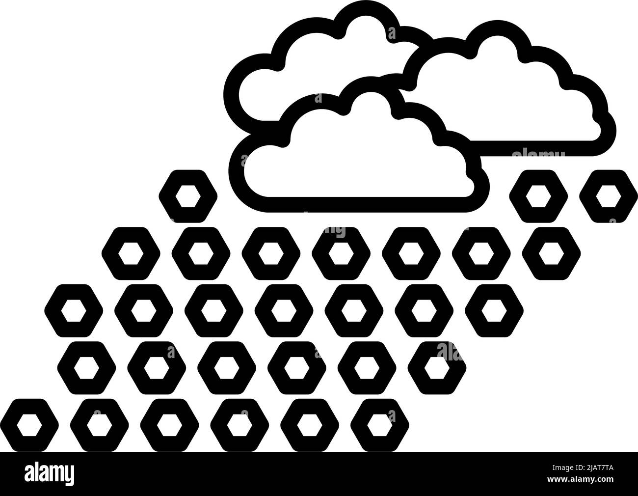 Hail Icon. Editable Bold Outline With Color Fill Design. Vector ...