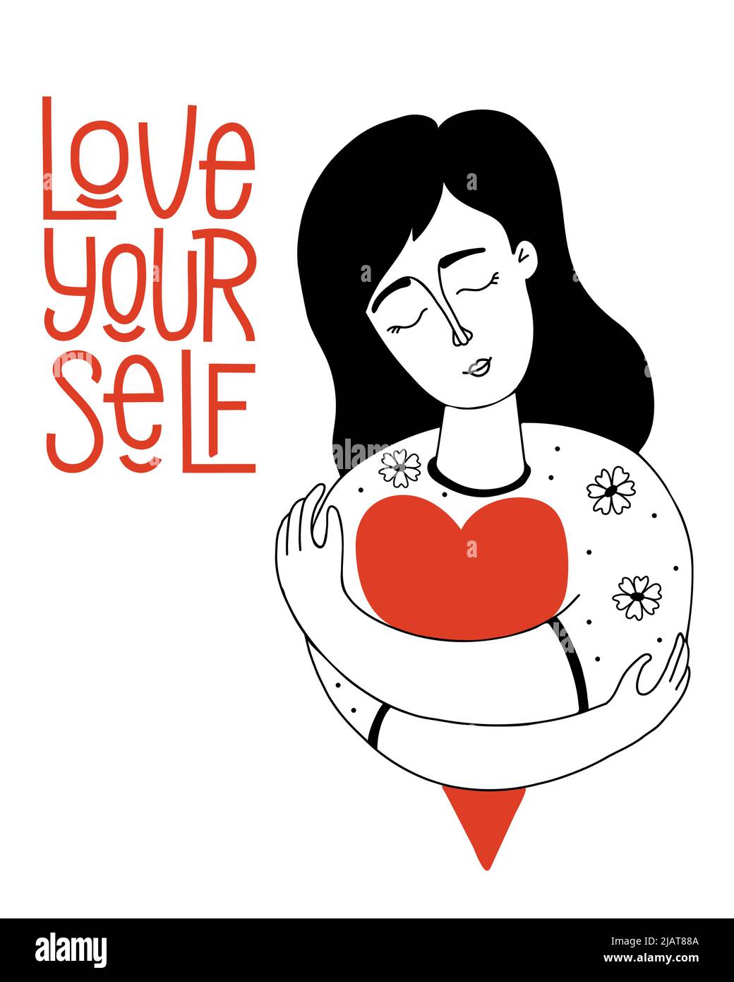 Hug Self Clipart