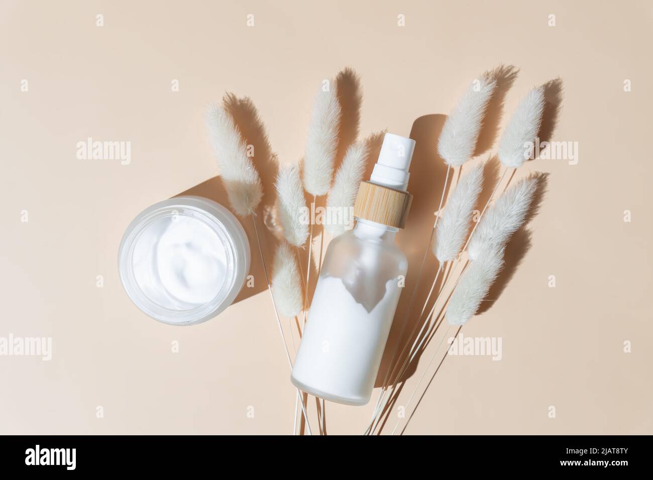 Set of unbranded cosmetic package with face care products. Face cream ...